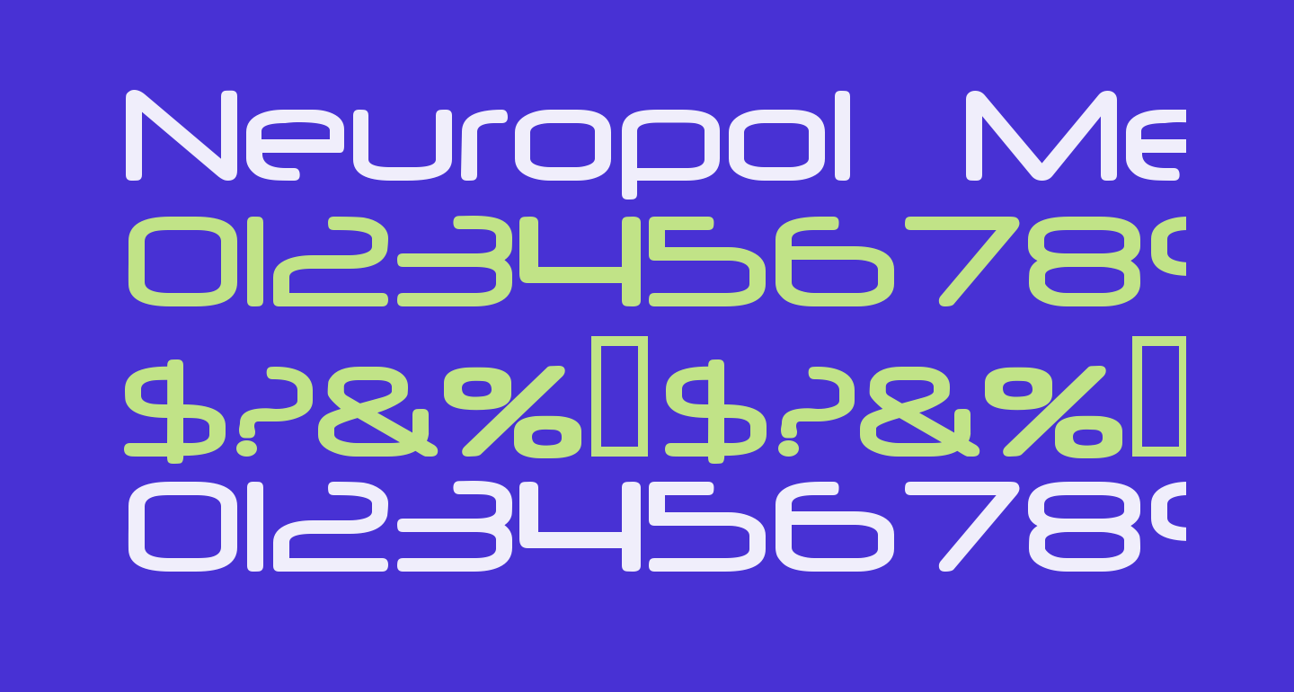 Neuropol Medium free Font - What Font Is
