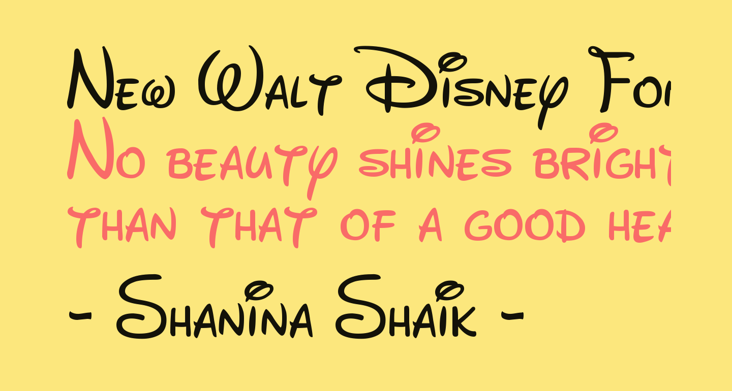 New Walt Disney Font Regular free Font - What Font Is