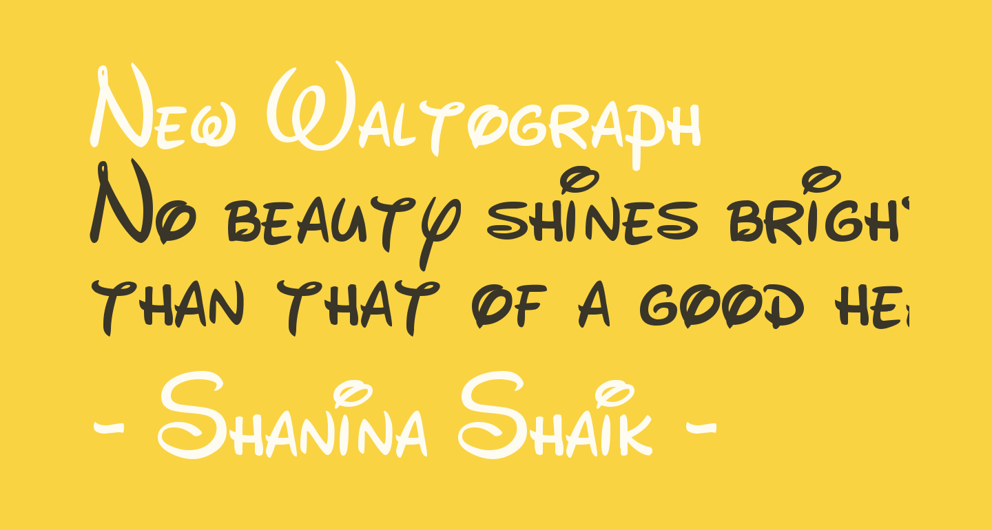 New Waltograph Free Font What Font Is