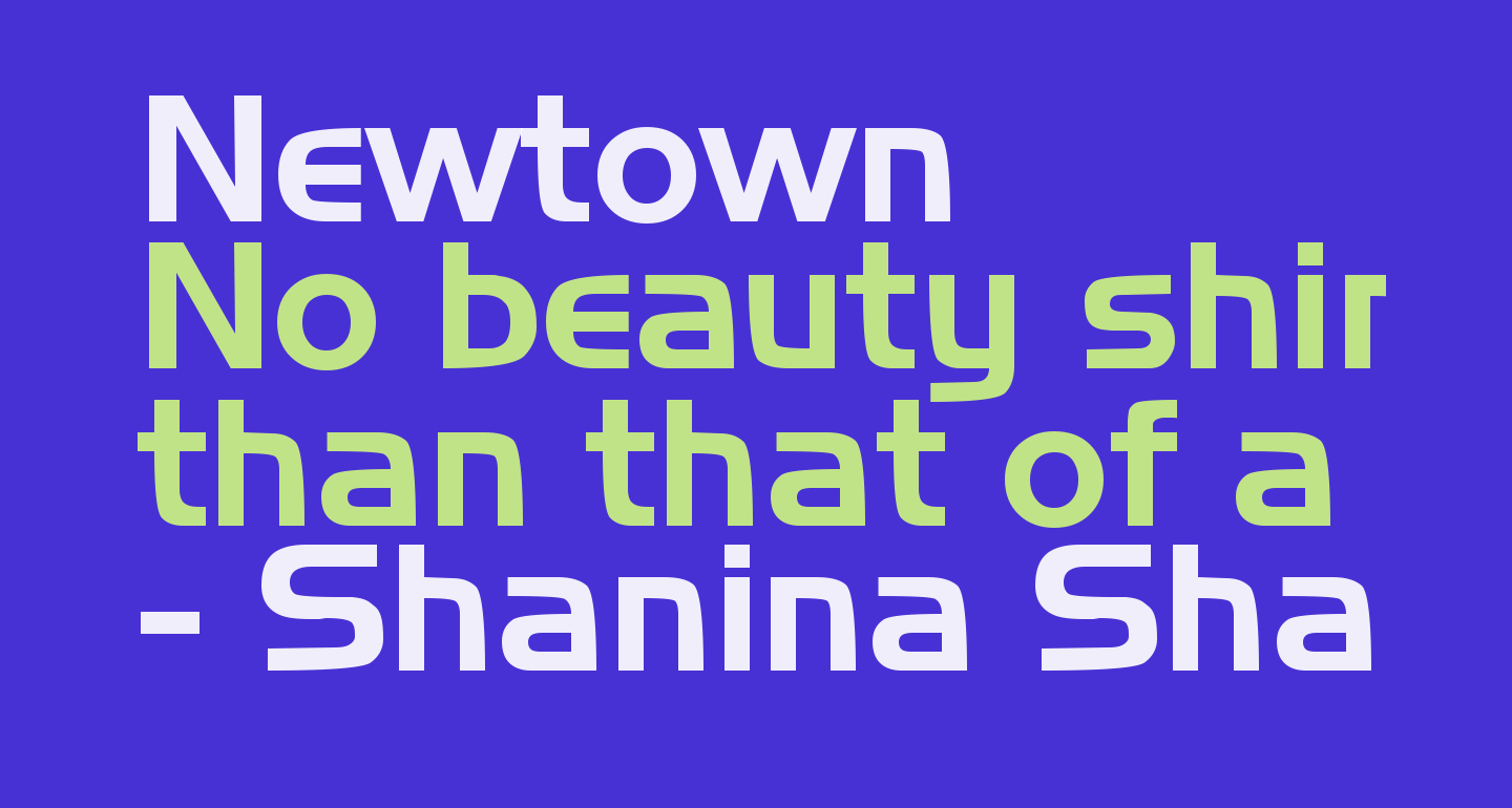 Newtown free Font - What Font Is