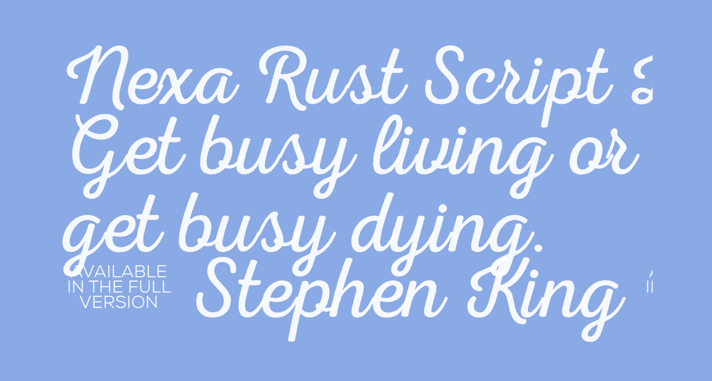 Nexa Rust Script L 0 free Font - What Font Is