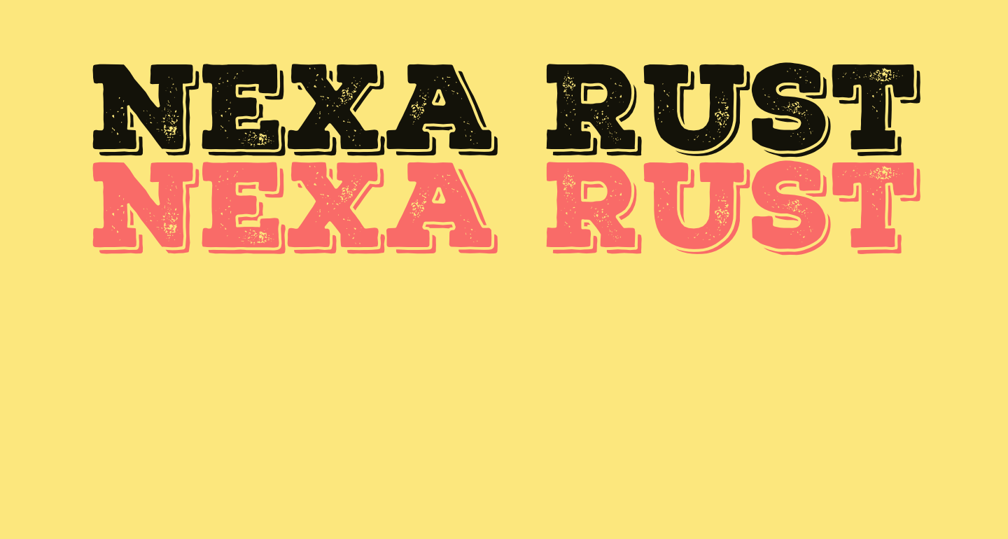 Nexa Rust Slab Black Shadow 01 free Font - What Font Is