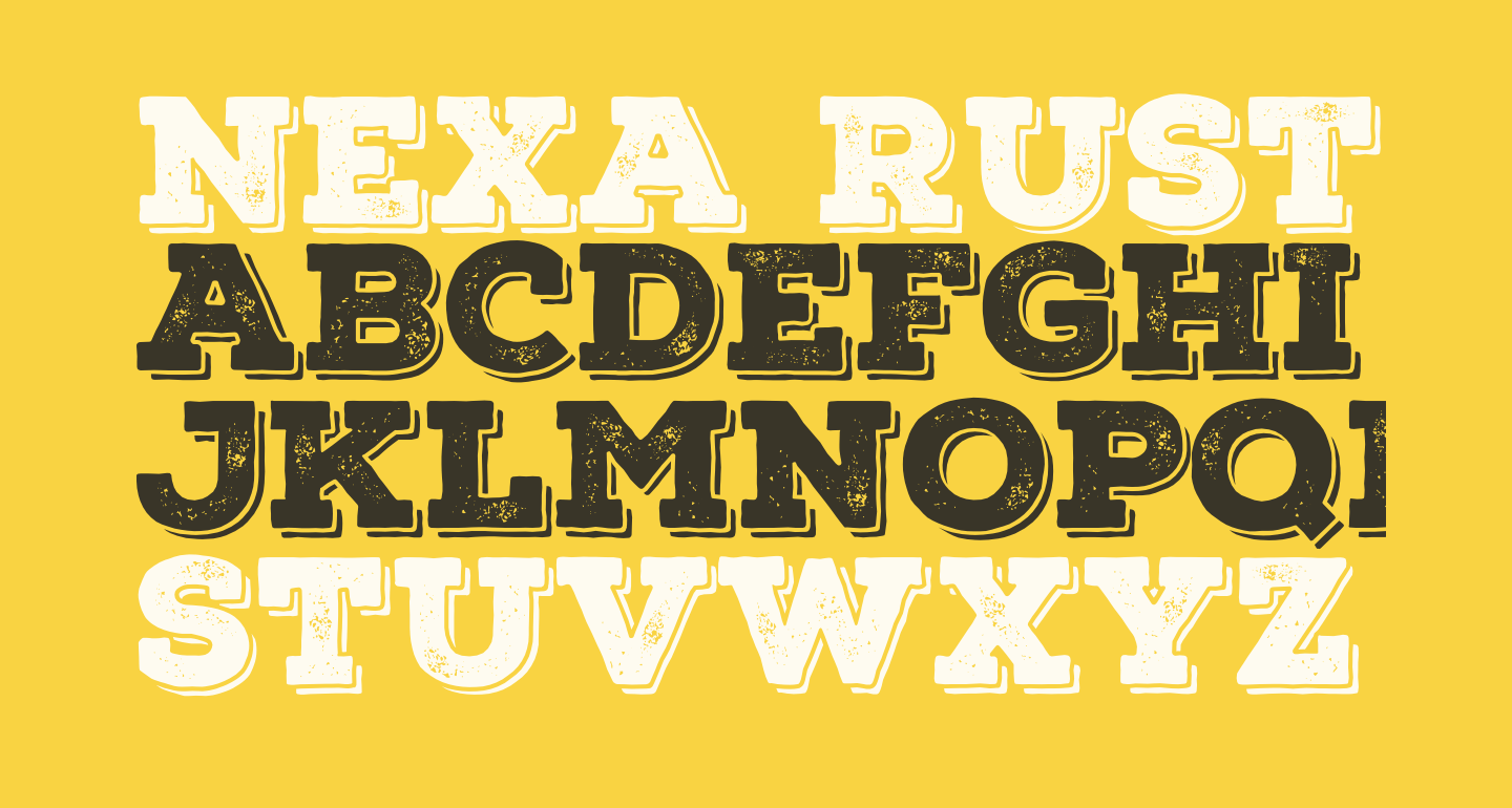 Nexa Rust Slab Black Shadow 01 free Font - What Font Is