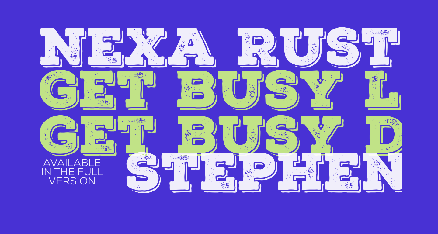 Nexa Rust Slab Black Shadow 01 free Font - What Font Is