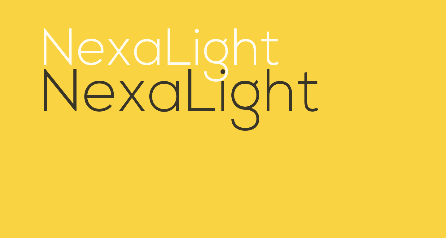 NexaLight free Font - What Font Is