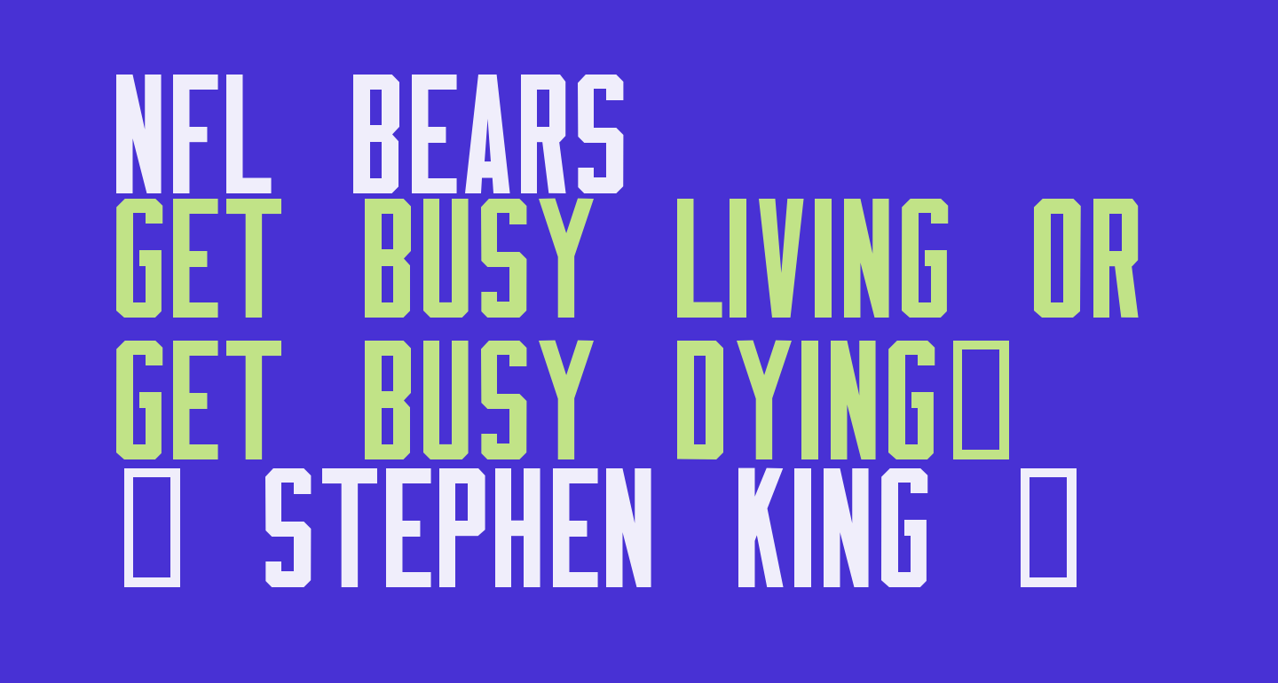 NFL Bears free Font - What Font Is
