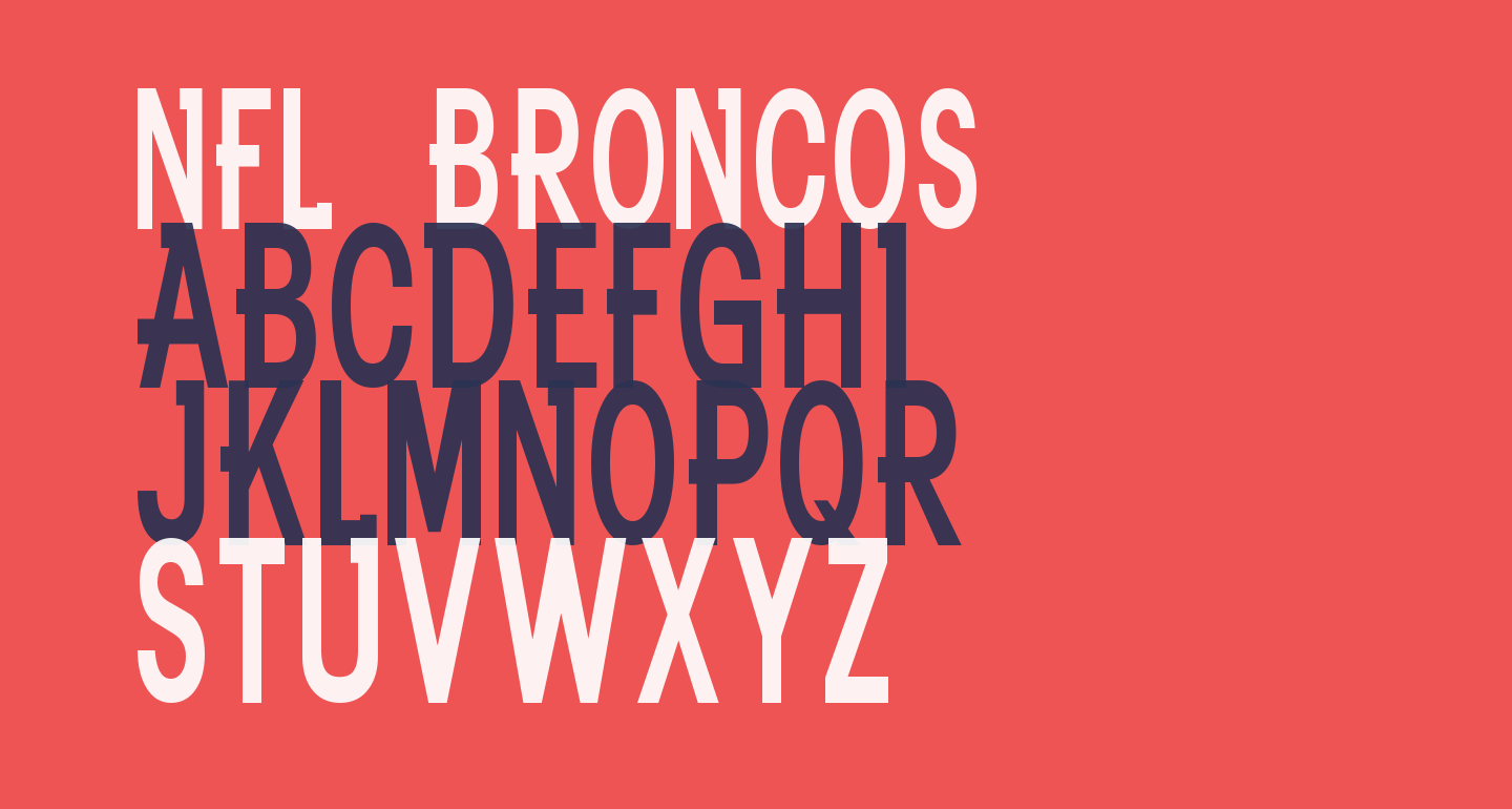 NFL Broncos free Font - What Font Is