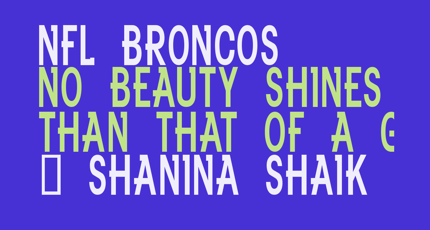 NFL Broncos free Font - What Font Is