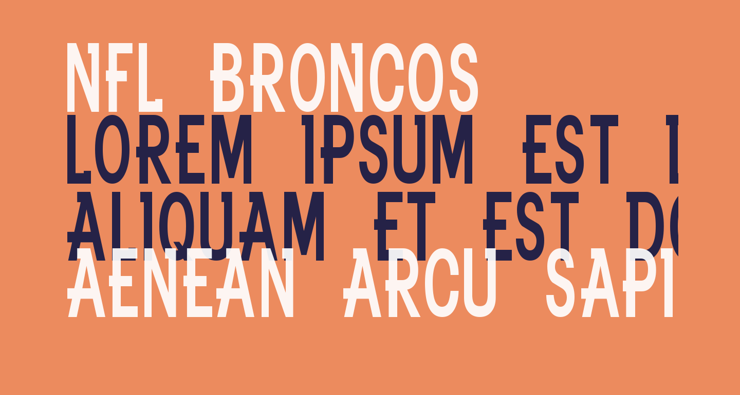 NFL Broncos free Font - What Font Is