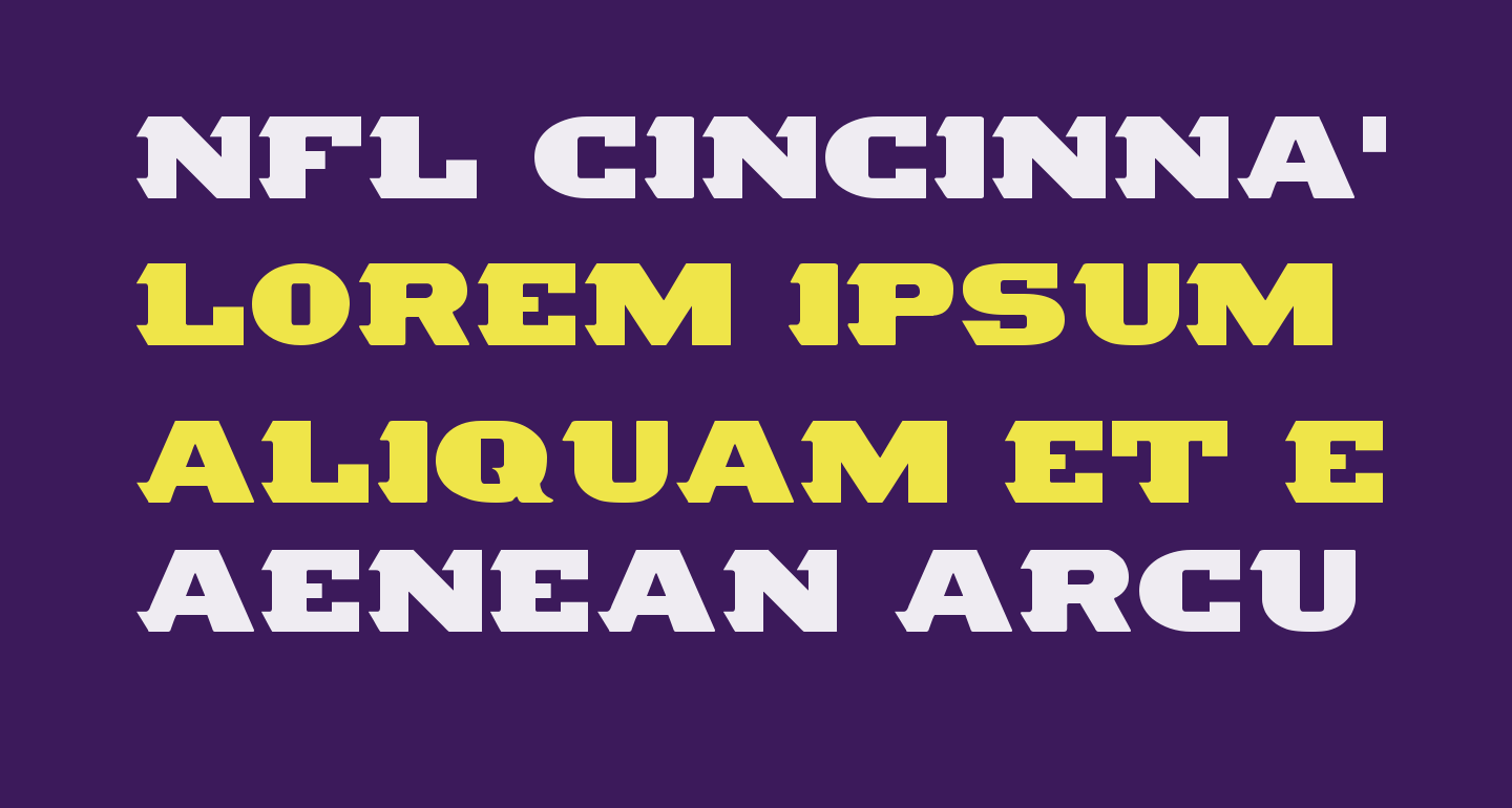 NFL Cincinnati Bengals free Font - What Font Is