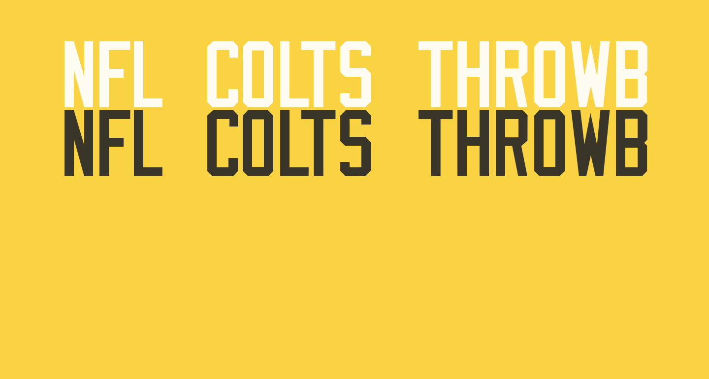 NFL Colts Throwback free Font - What Font Is