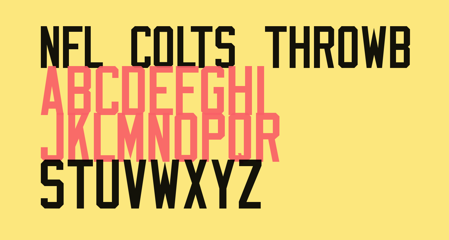 NFL Colts Throwback free Font - What Font Is