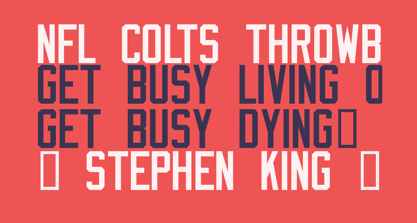 NFL Colts Throwback free Font - What Font Is