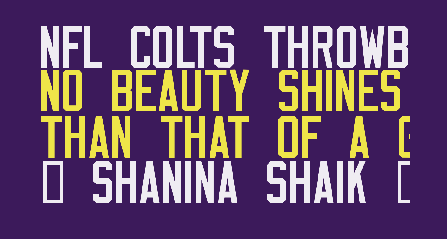 NFL Colts Throwback free Font - What Font Is