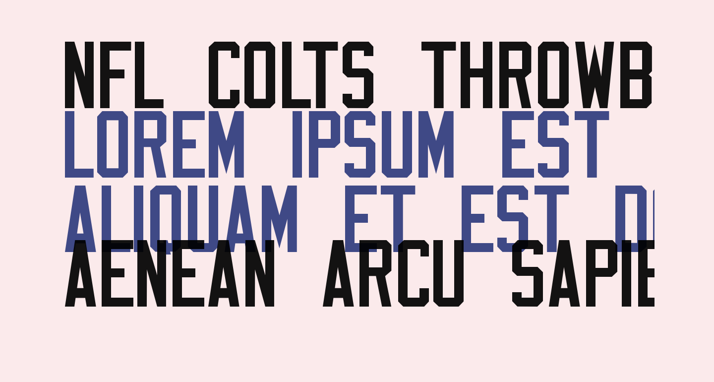 NFL Colts Throwback free Font - What Font Is