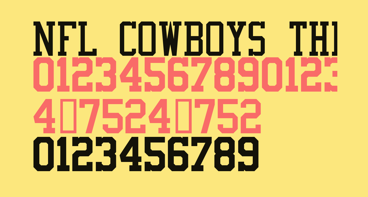 NFL Cowboys Throwback free Font - What Font Is