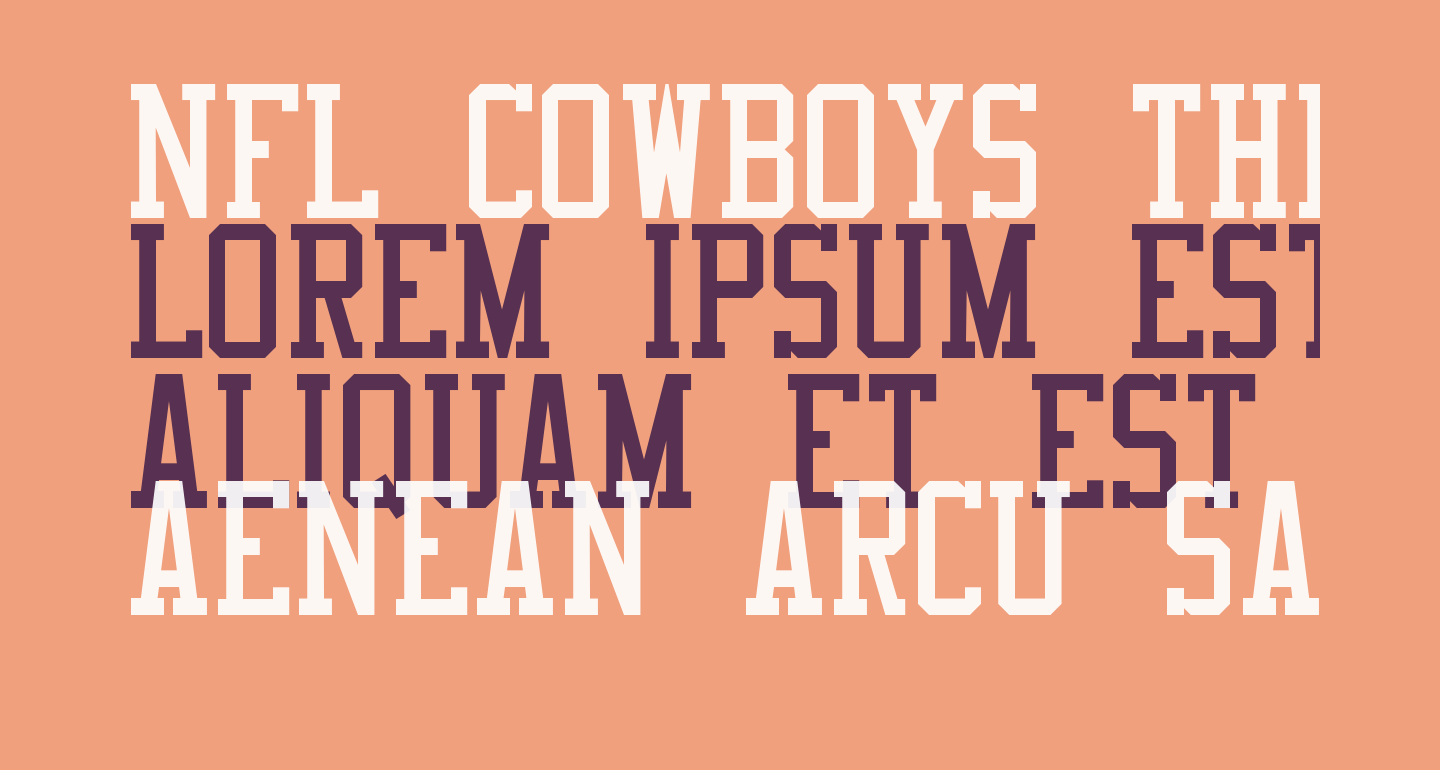 NFL Cowboys Throwback free Font - What Font Is
