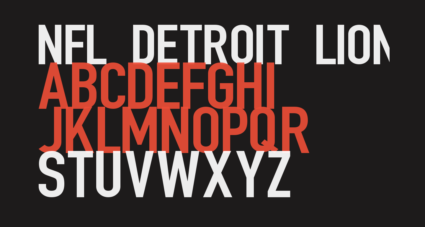 NFL Detroit Lions free Font - What Font Is