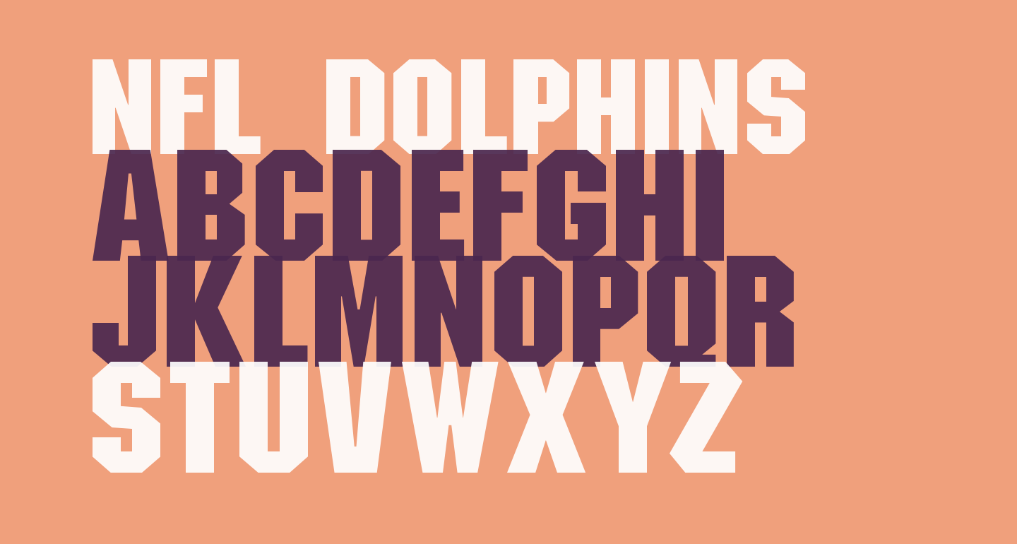 NFL Dolphins free Font - What Font Is
