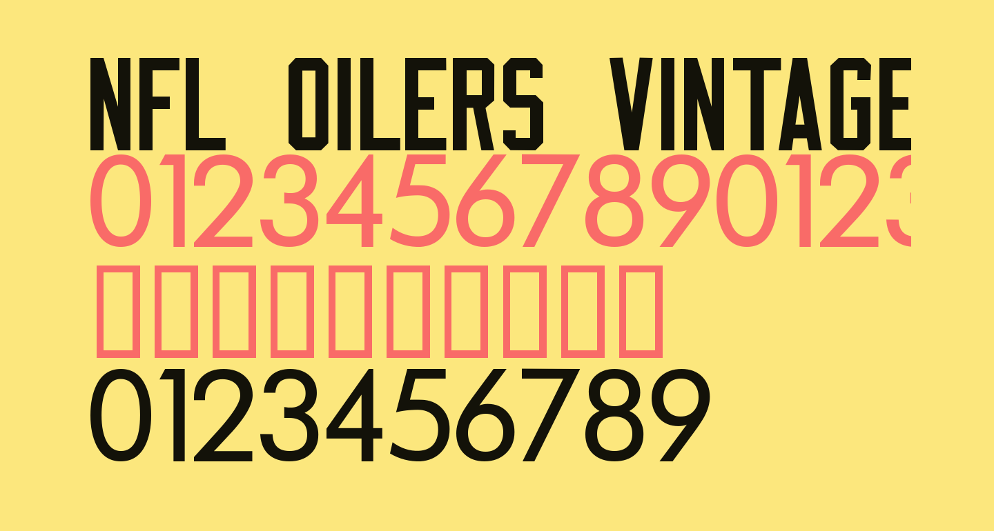 NFL Oilers Vintage free Font - What Font Is