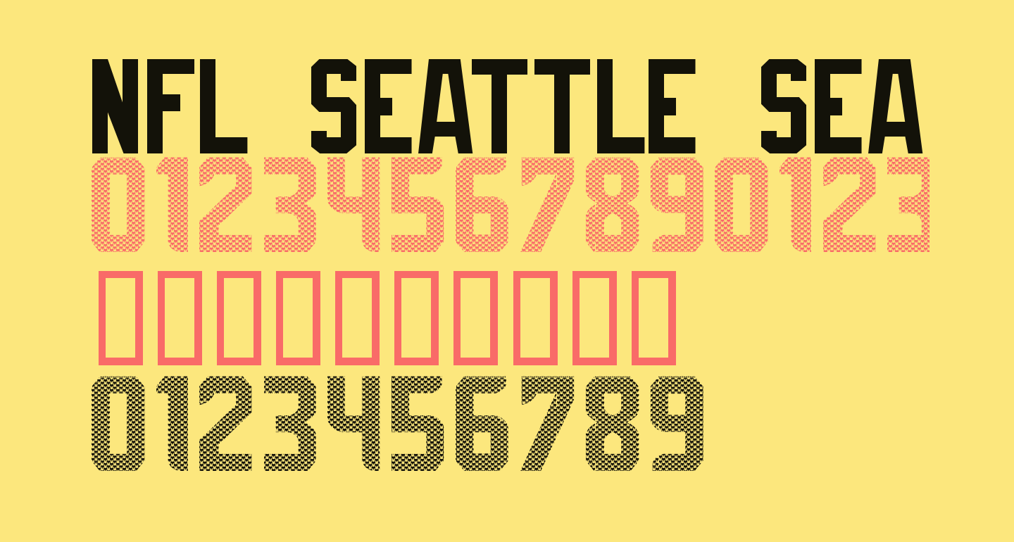 NFL Seattle Seahawks Pattern free Font - What Font Is