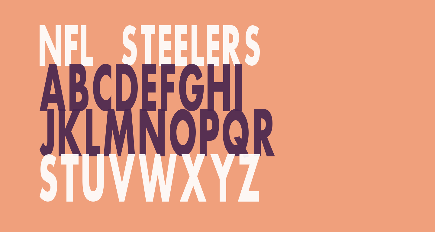 NFL Steelers free Font - What Font Is