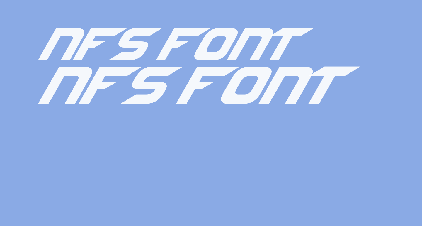 NFS font free Font - What Font Is
