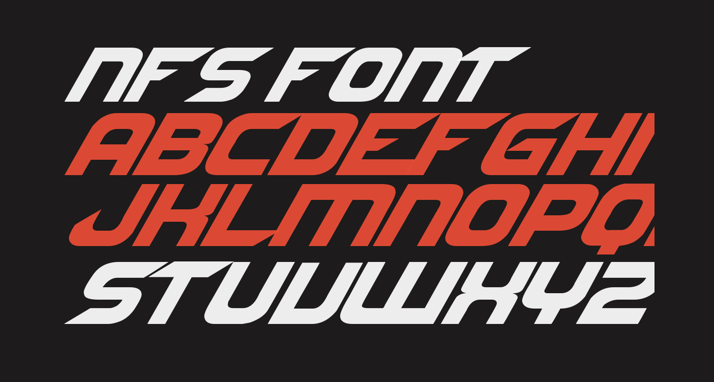 NFS font free Font - What Font Is