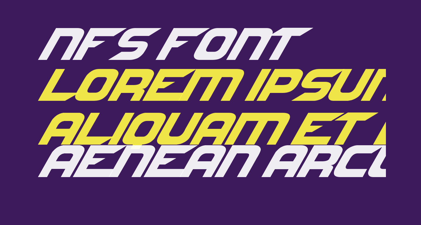 NFS font free Font - What Font Is