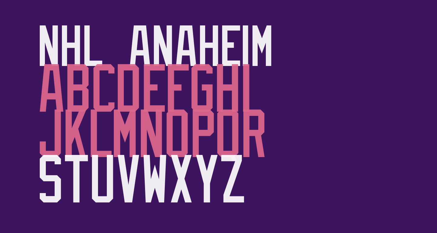 NHL Anaheim free Font - What Font Is