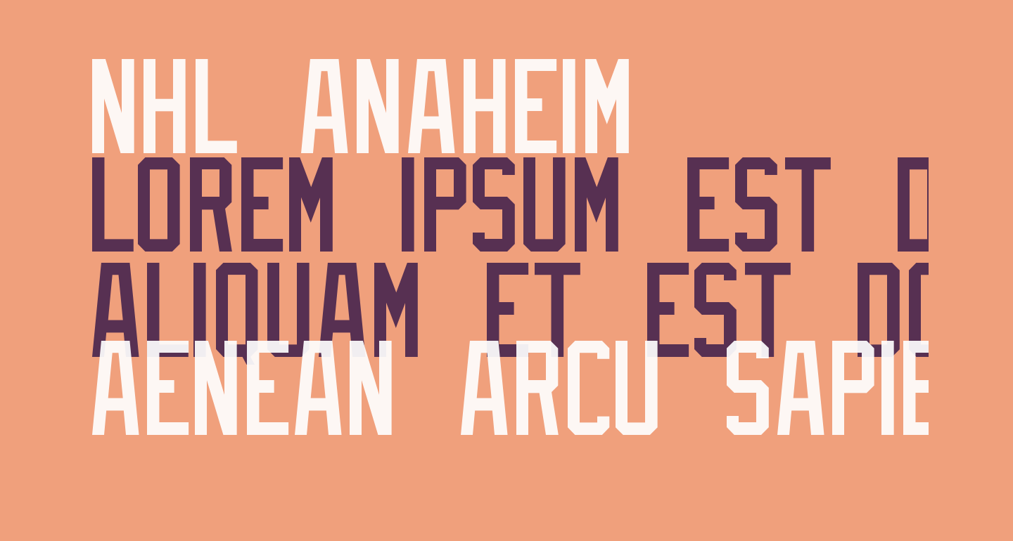 NHL Anaheim free Font - What Font Is