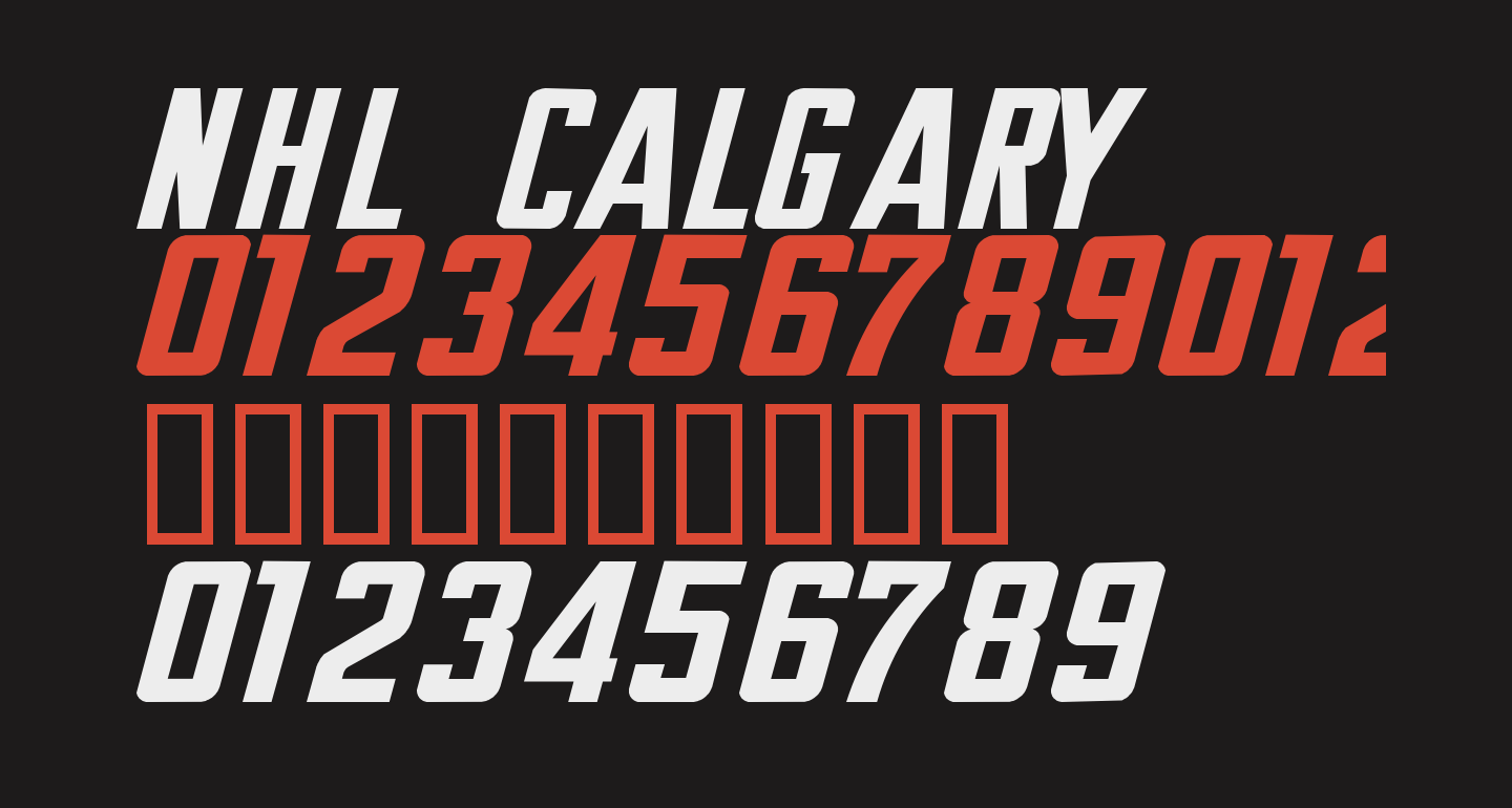 NHL Calgary free Font - What Font Is