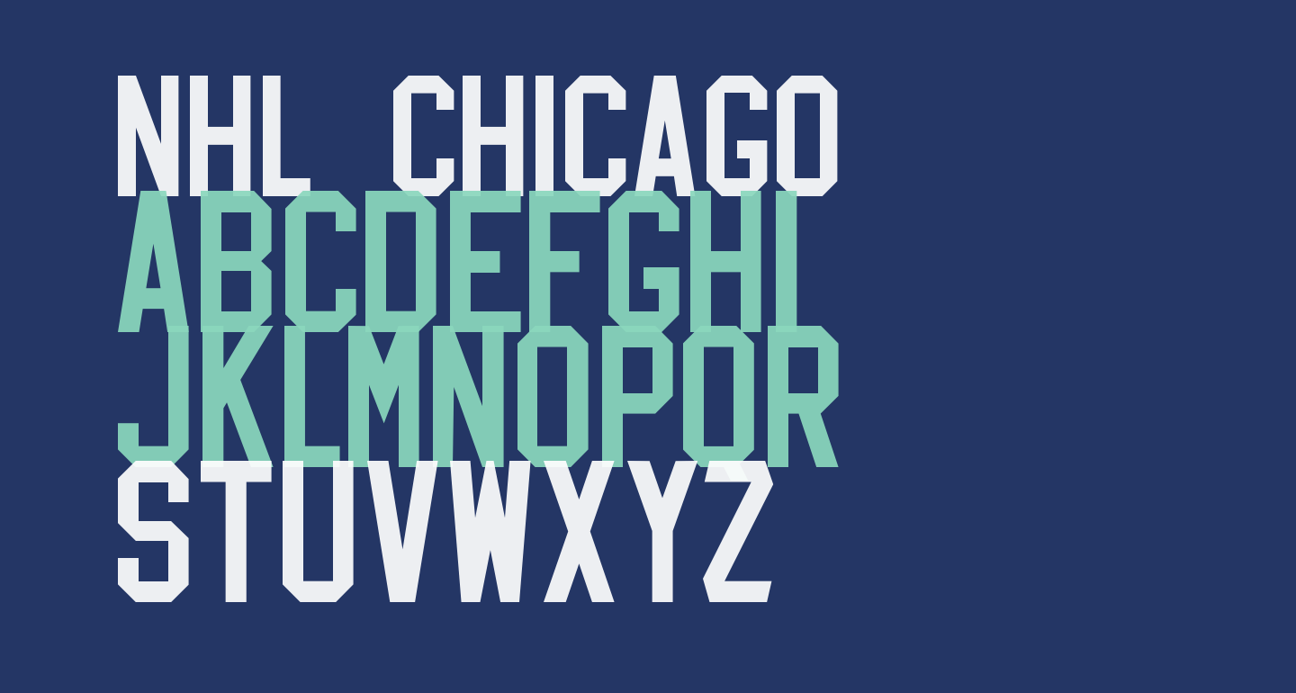 NHL Chicago free Font - What Font Is