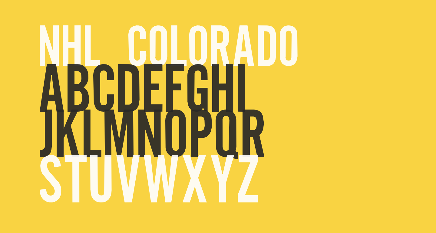 NHL Colorado free Font - What Font Is