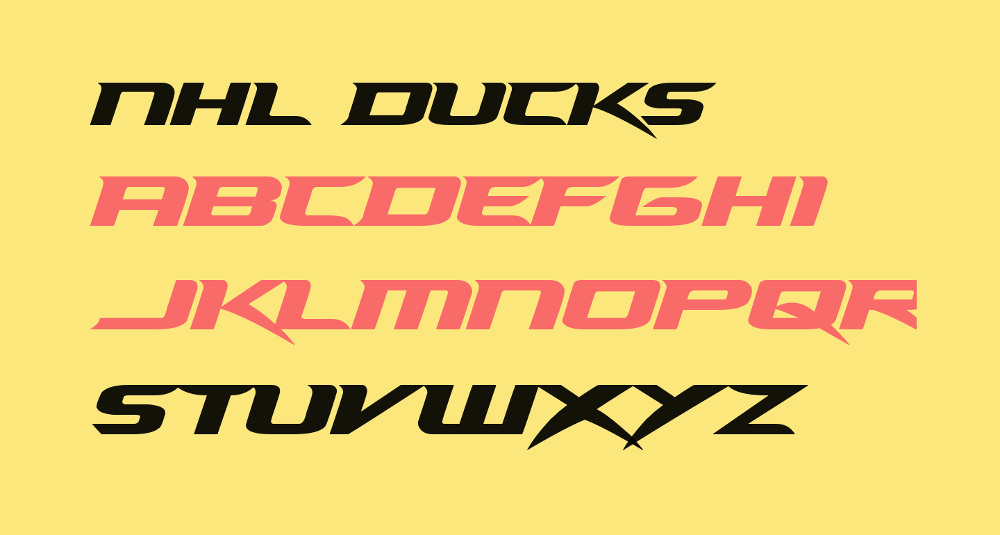 NHL Ducks free Font - What Font Is