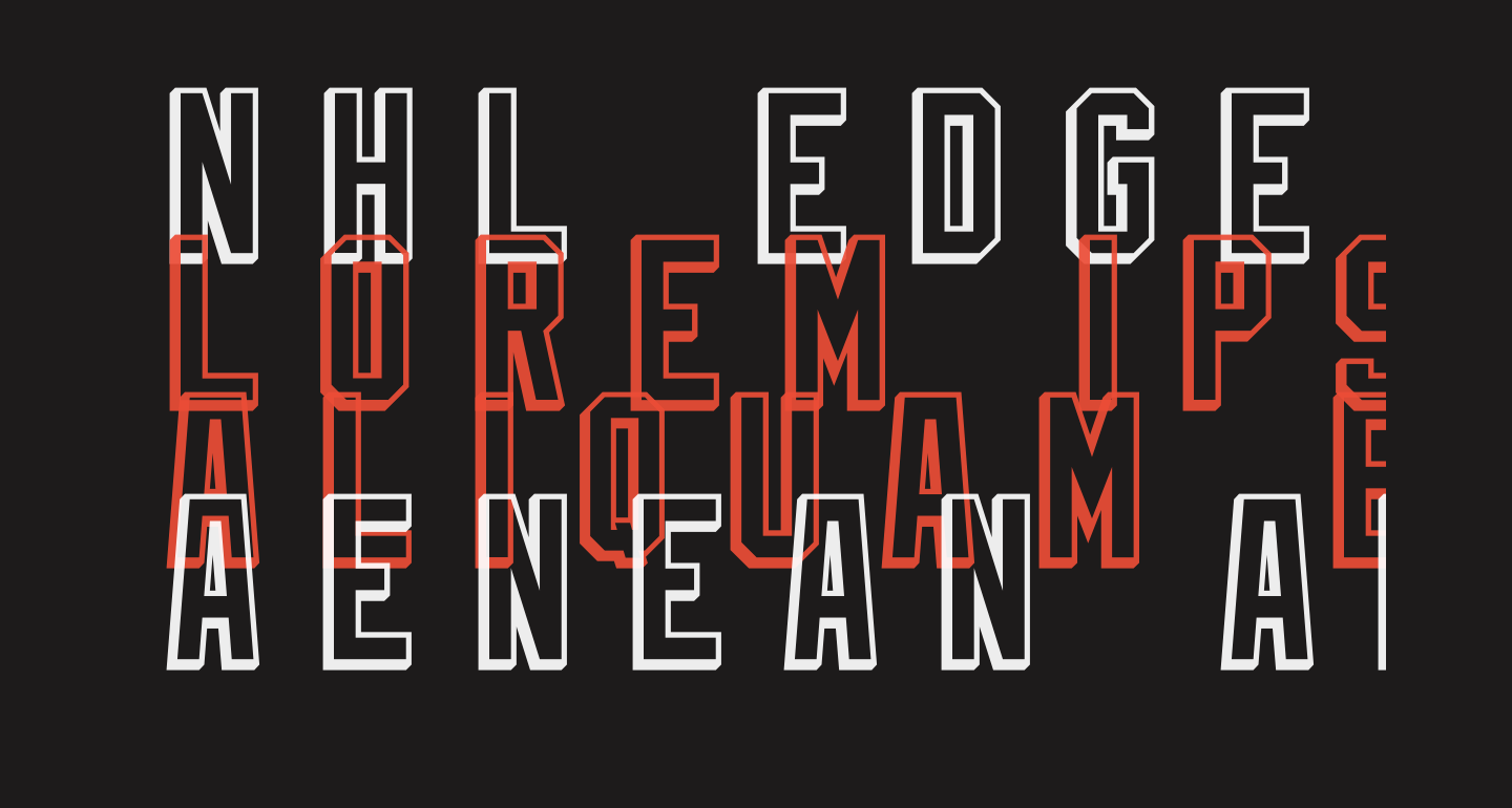 NHL Edge New York Rangers Outline free Font - What Font Is