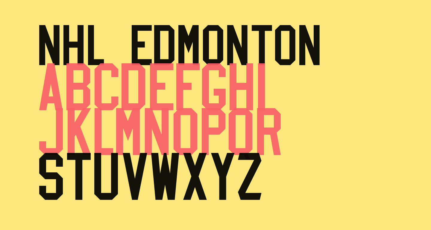 NHL Edmonton free Font - What Font Is