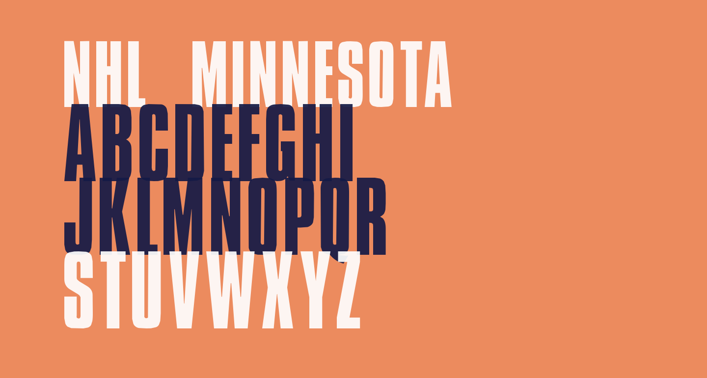 NHL Minnesota free Font - What Font Is