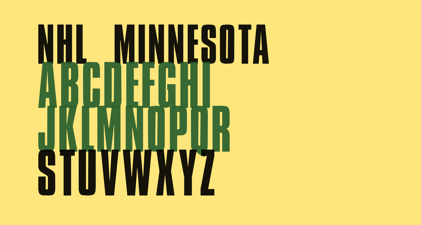 NHL Minnesota free Font - What Font Is