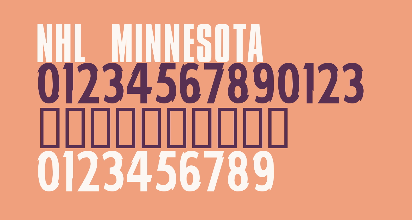 NHL Minnesota free Font - What Font Is