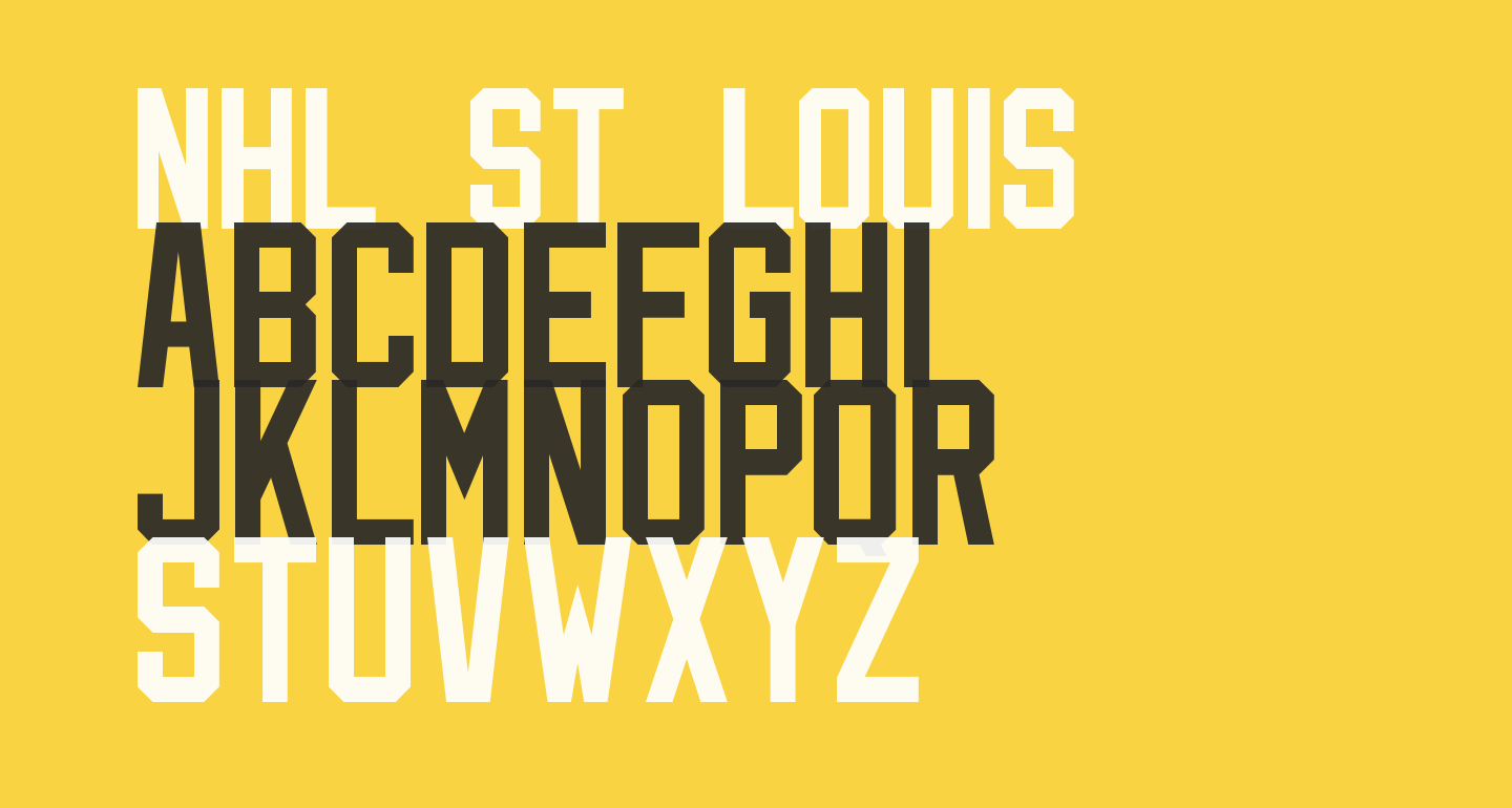 NHL St Louis free Font - What Font Is