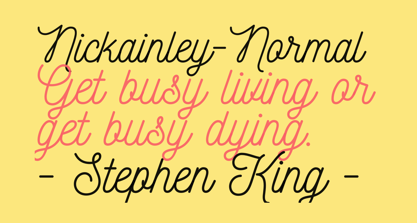 Nickainley-Normal free Font - What Font Is