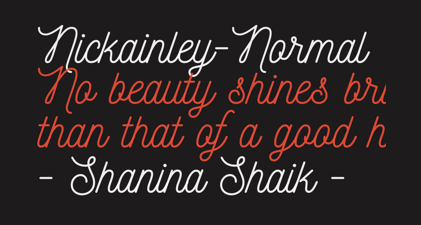 Nickainley-Normal free Font - What Font Is