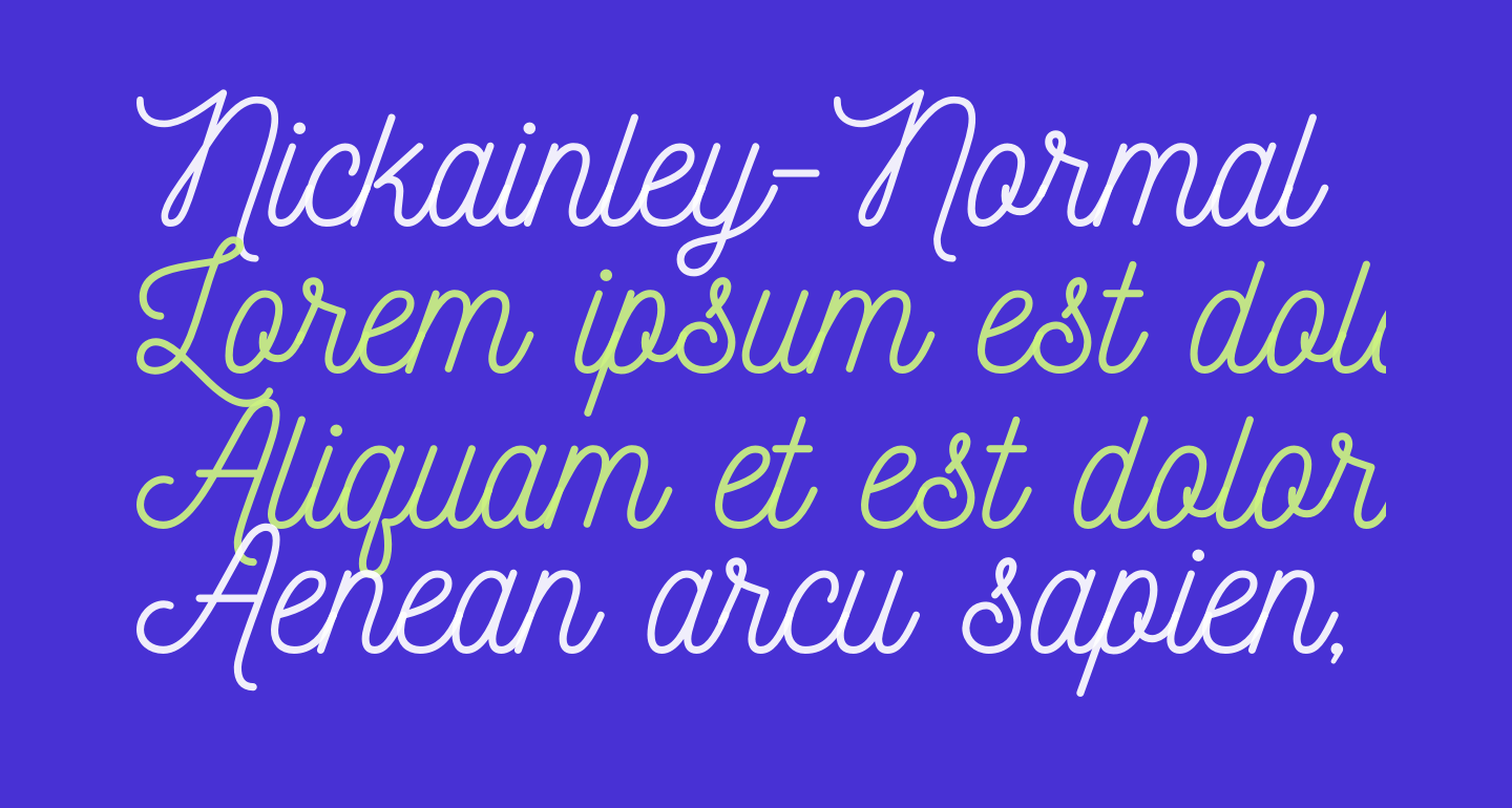Nickainley-Normal free Font - What Font Is