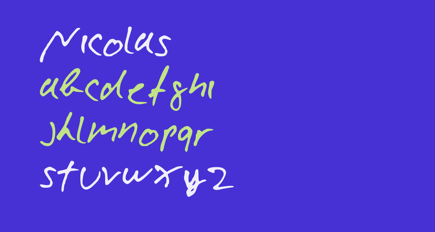 Nicolas free Font - What Font Is