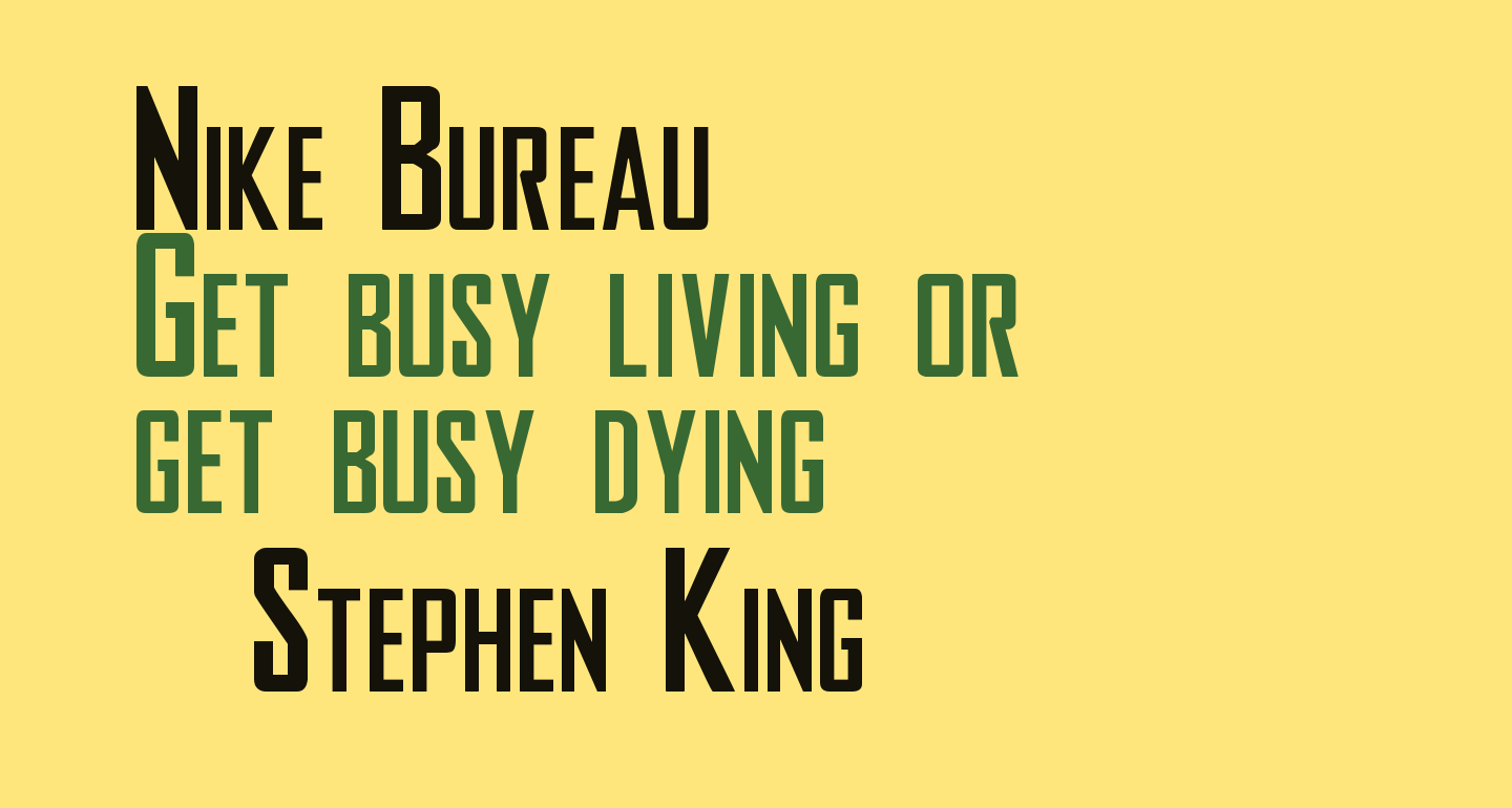 Nike Bureau free Font - What Font Is