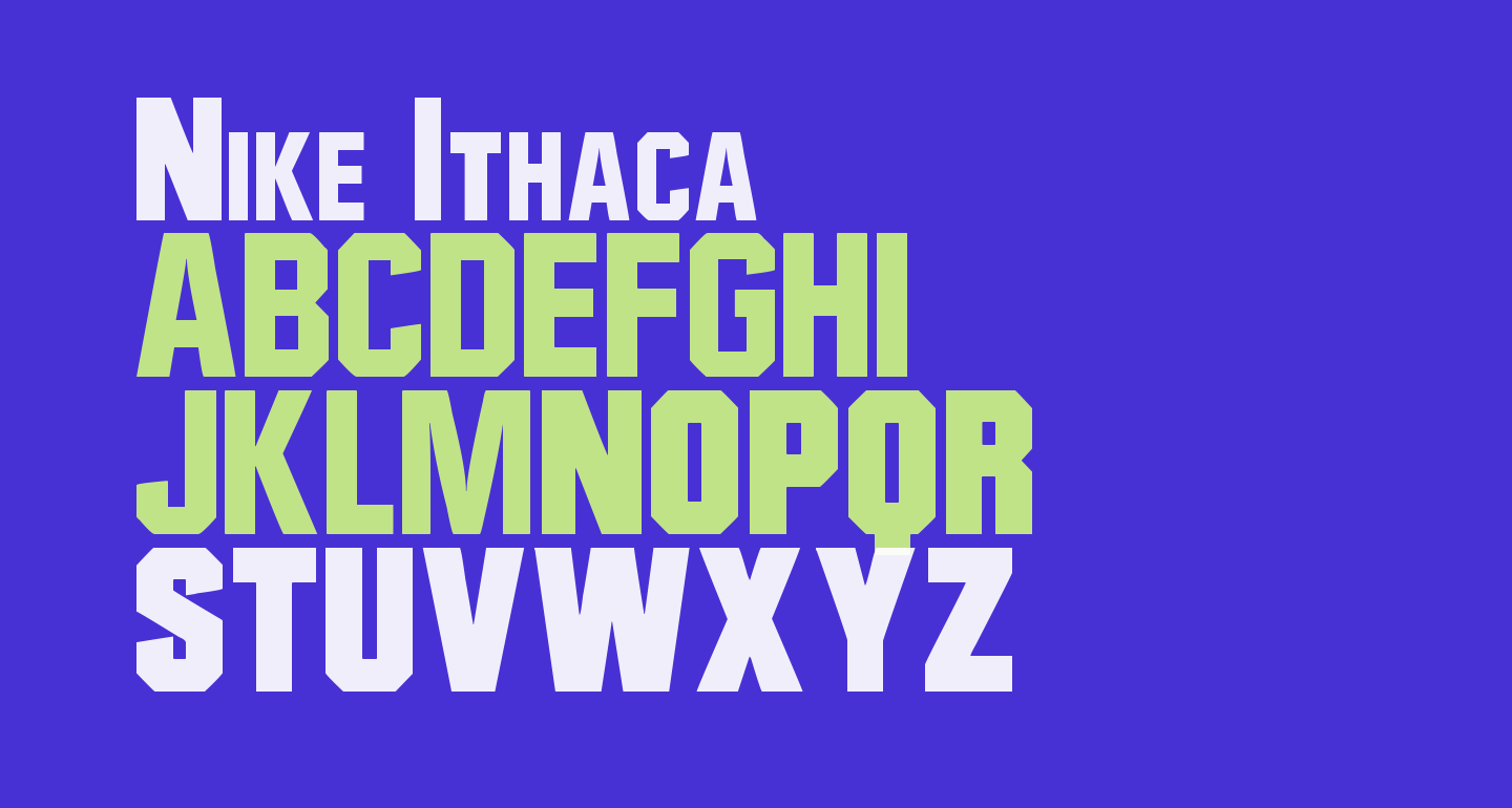 Nike Ithaca free Font - What Font Is