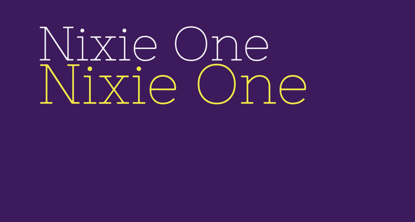 Nixie One free Font - What Font Is