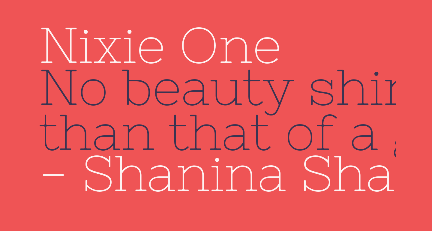 Nixie One free Font - What Font Is