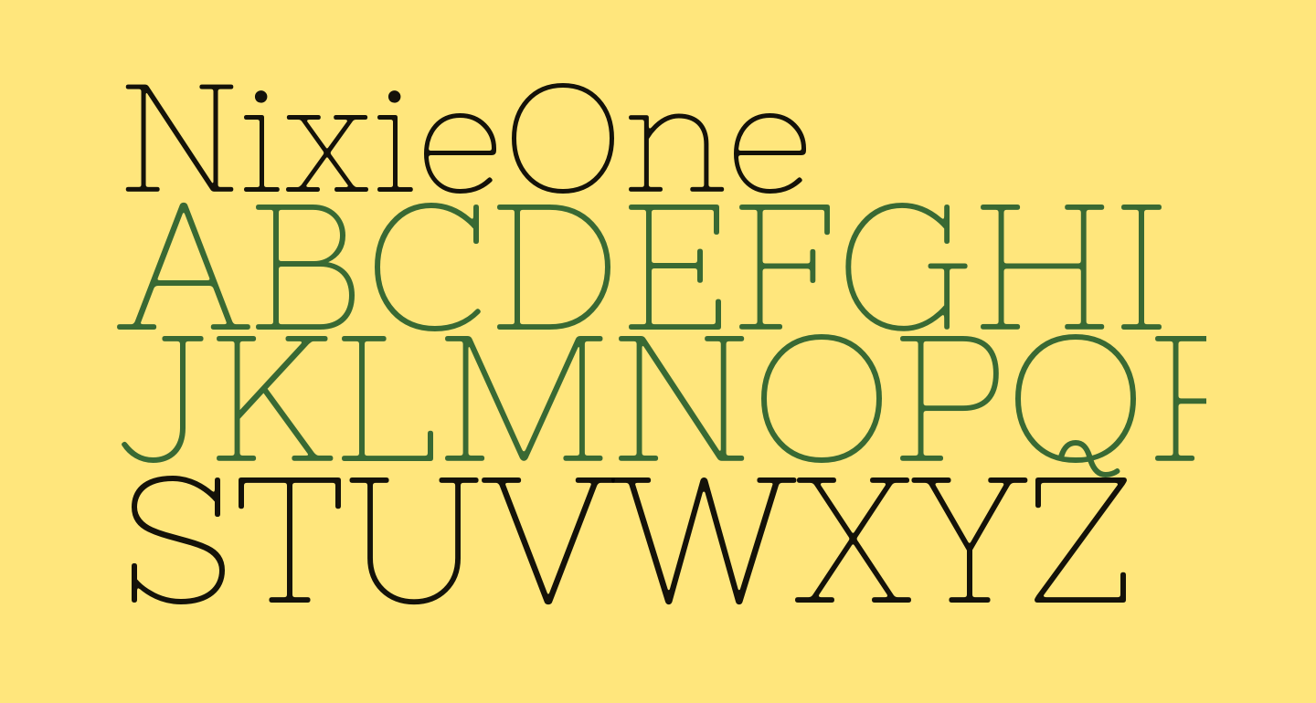 NixieOne free Font - What Font Is